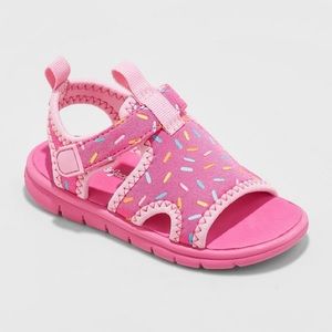 Cat & Jack | Shoes | Girls Pink Sandal Rainbow Confetti Sport Shoes Nwt ...